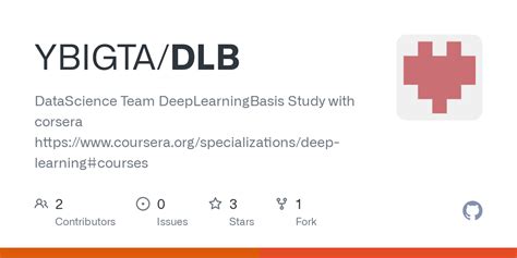 GitHub YBIGTA DLB DataScience Team DeepLearningBasis Study With Corsera Https Coursera