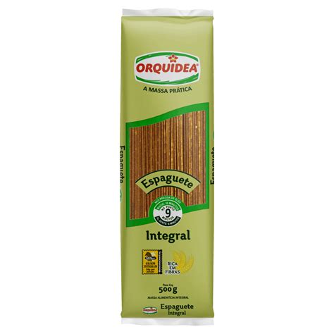 Macarrão De Trigo Integral Espaguete Orquídea Pacote 500g Giassi