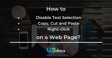 How To Disable Text Selection Copy Cut Paste And Right Click