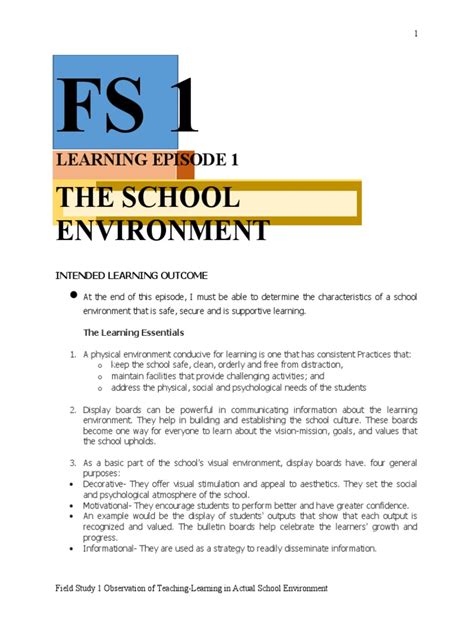Official Fs 1 Pdf Classroom Learning