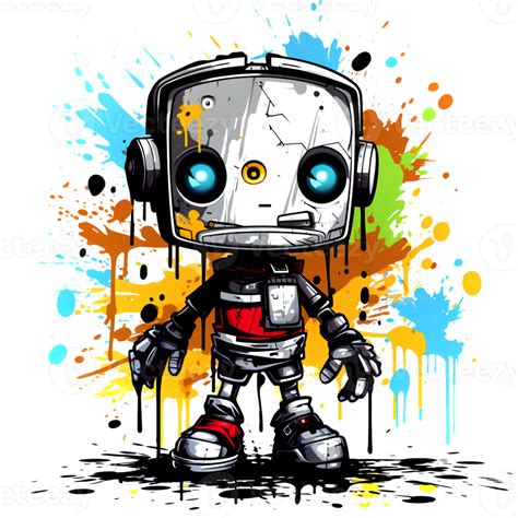 Ai Generated Cute Cartoon Robots Funny Cyborgs Steampunk Robots Ai