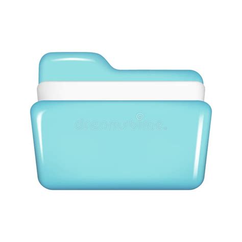 Realistic 3d Blue Folder Document Sheet Of Paper Decorative 3d Management Opened File