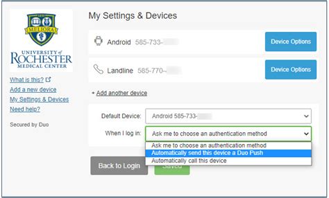 How To Set Default Authentication Options University IT