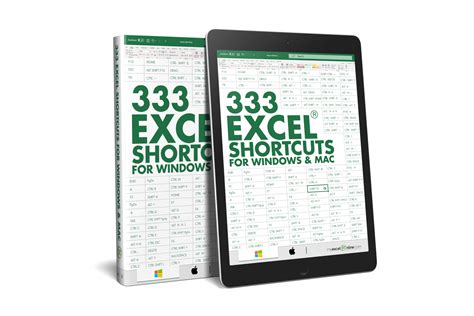 333 Excel Shortcuts For Windows And Mac Free Microsoft Excel