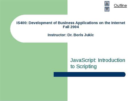 Javascript Introduction To Scripting презентация доклад проект скачать