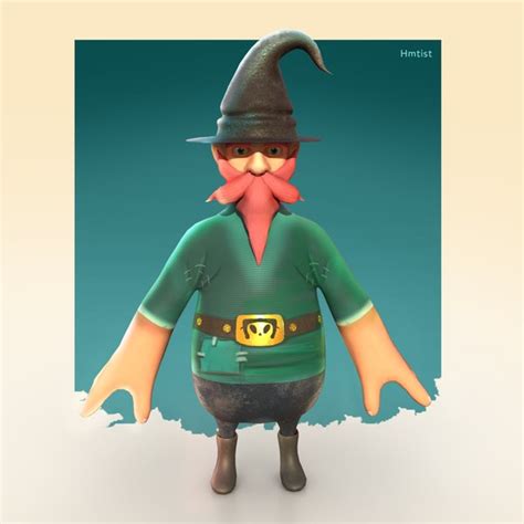 핸드 페인트 텍스처가 있는 3d 마법사 노인 게임 캐릭터 3d 모델 Turbosquid 2269286