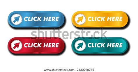 Click Here Button Arrow Pointer Vector Stock Vector Royalty Free