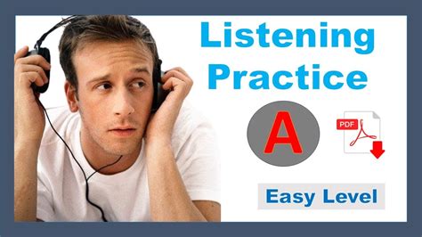 Listening Test Level A Easy Pdf Multiple Choice Questions Easy English Lesson Youtube