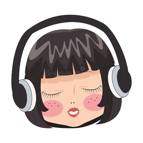 Beautiful Girl Face Cartoon Stock Vector Illustration Of Cartoon