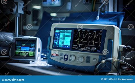 Monitoring Anesthesia Equipment Royalty Free Cartoon 321258020