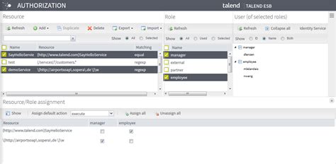 Accessing The Authorization Page Talend Administration Center User Guide Help