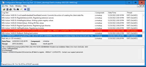 Ccmsetup Module Cwindowssystem32ccmusrcsedll Failed To Register