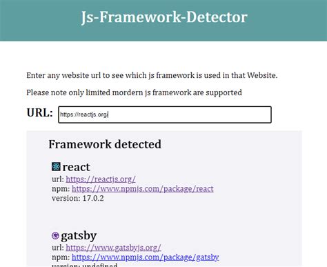 Github Ambujsahu81js Framework Detector Detects Which Js Framework