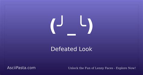 Ascii Pasta Defeated Look Text Face ╯ ╰ Copy Disapproving Emoticon