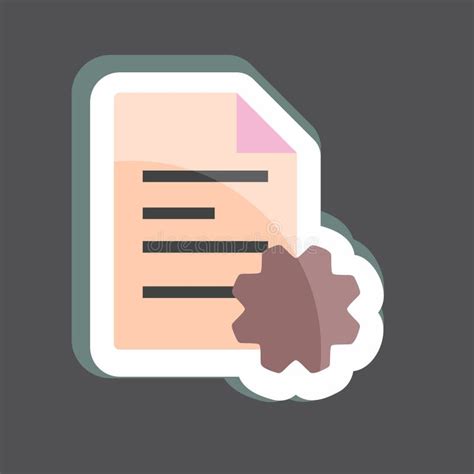 Sticker Document Settings Suitable For Programming Symbol Simple Design Editable Design