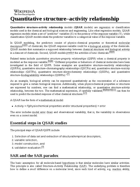 Quantitative Structure Activity Relationship Pdf