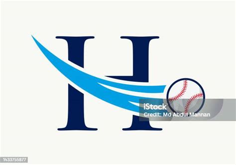 편지 H 야구 로고 디자인 템플릿 야구 스포츠 아카데미 간판 클럽 심볼 Championship에 대한 스톡 벡터 아트 및 기타 이미지 Championship