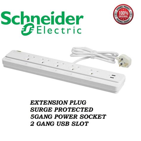 Schneider Extension Socket 3g 5g And 2usb Port Powex Lazada