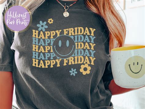 Happy Friday Svg Retro Svg T Svg Groovy Hippie Text Svg Etsy Israel