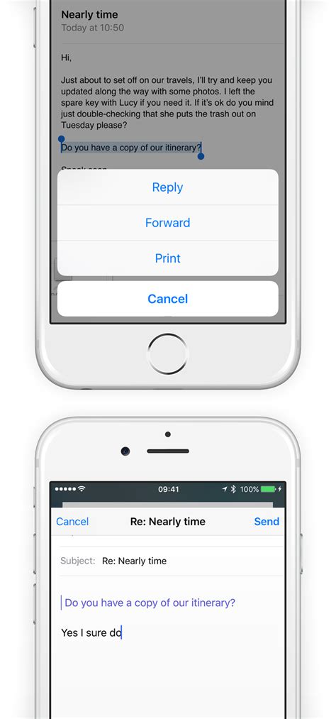 Guide Forward Or Reply To A Specific Section Of An Email TapSmart