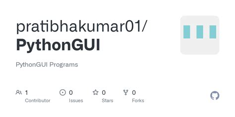 GitHub Pratibhakumar PythonGUI PythonGUI Programs