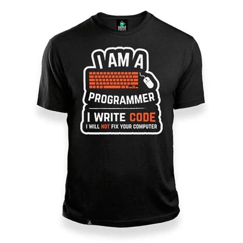 Camisa I Am A Programmer Preta Caneca Do Dev Canecas E Produtos De