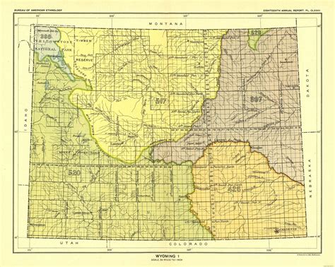 Yellowstone National Park State Map National Parks Of The United