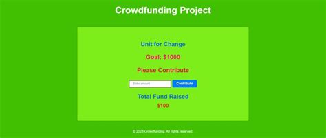 Create A Crowdfunding Platform Using Html Css And Javascript Geeksforgeeks