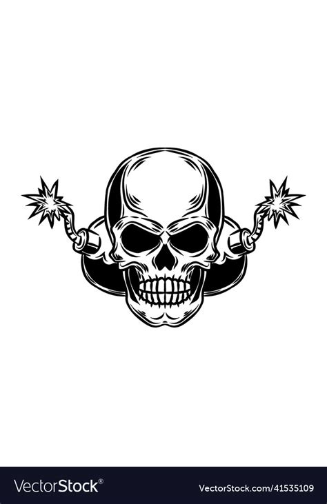Explosive Skull Royalty Free Vector Image Vectorstock