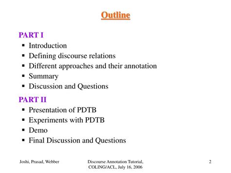 Ppt Discourse Annotation Discourse Connectives And Discourse Relations Powerpoint
