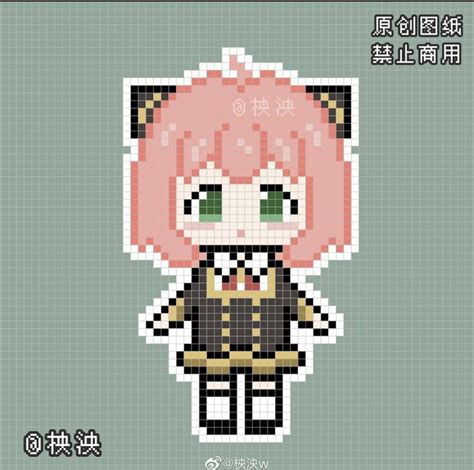 Pin By Лилиана On аниме семье шпиона Анечка Anime Pixel Art Pixel Art Cross Stitch Art