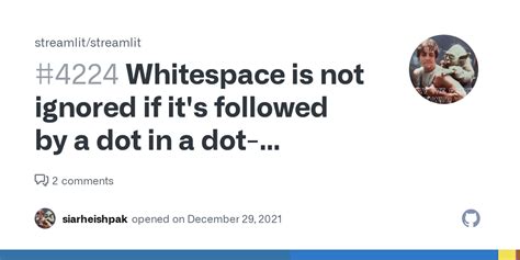 Whitespace Is Not Ignored If It S Followed By A Dot In A Dot Separated