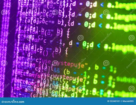 Programming Coding Source Code Screen Stock Image Image Of Display Homepage 55340181