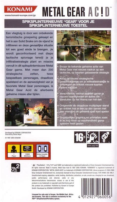 Metal Gear Acid Box Shot For Psp Gamefaqs