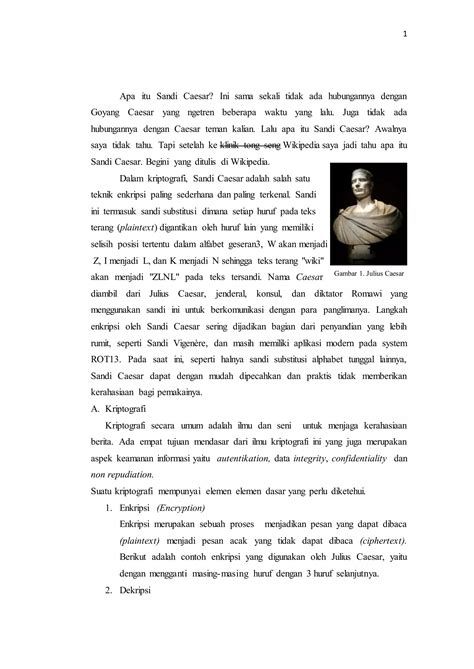 Caesar Cipher Adalah Algoritma Cipher Docx