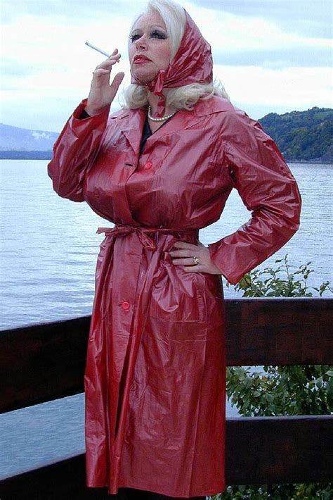Mackintosh Raincoat Plastic Mac Pvc Raincoat Smoking Ladies Rain Wear Susie Crossdressers