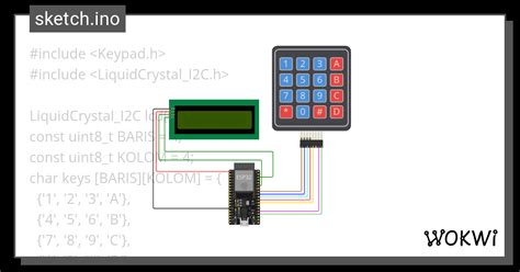Keypad Lcd 16x2 Wokwi Esp32 Stm32 Arduino Simulator