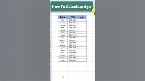 Datedif Formula In Excel 🥰 Krishknowtech Knowledge Video Youtube