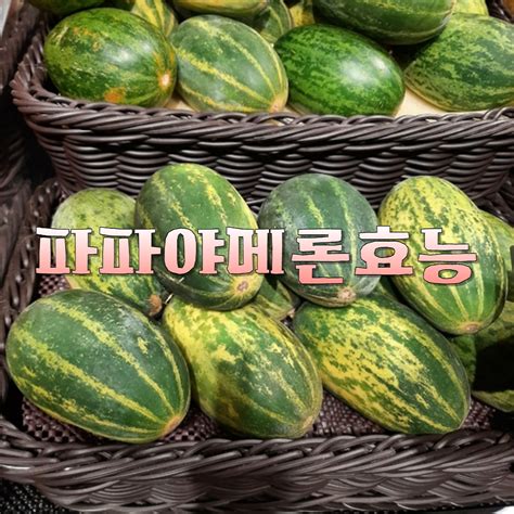 파파야메론 효능 영양성분 먹는방법 부작용