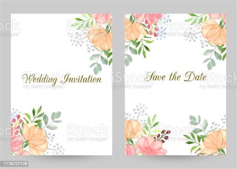 수채화 꽃으로 설정 결혼식 초대 템플릿 카드를 감사 날짜 카드 베이비 샤워 메뉴 전단지 배너 템플릿을 저장합니다 초대장 이나 인사말 카드에 대 한 수채화 부드러운 배경입니다