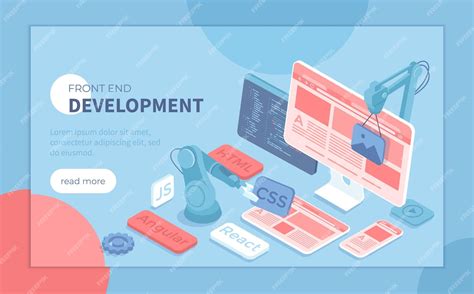 Premium Vector Frontend Development Creating A Site Layout Template