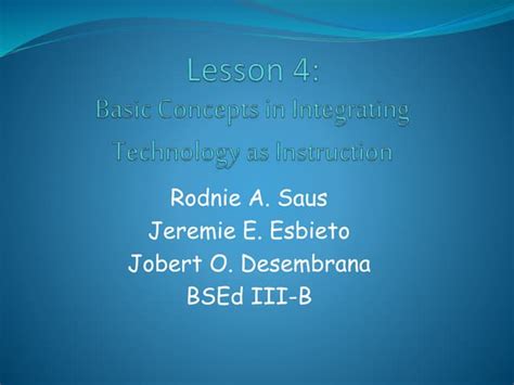 Technology Integration Matrix Introduction Key