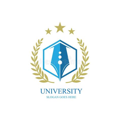 University And Academy Vector Icons Emblems Or Shields Set For High