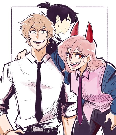Power Denji And Hayakawa Aki Chainsaw Man Drawn By Scruffyturtles Danbooru
