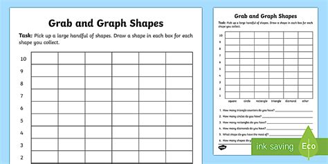 Grab And Graph Shapes Worksheet Worksheet Twinkl
