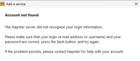 Sonos Not Connecting With Napster Sonos Community