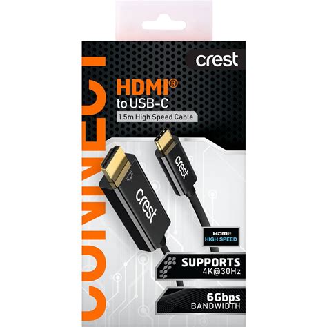 Crest Hdmi To Usb C M High Speed Cable Each Woolworths
