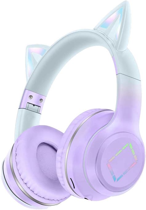 Mindkoo Cat Ear Bluetooth Headphones With Microphone Led
