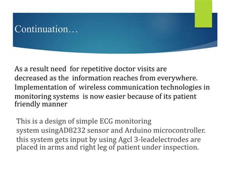 Real Time Monitoring Of Elctro Cardic Signals Using Arduino Ppt