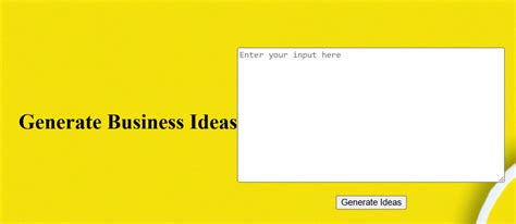 Creating An Application To Generate Creative Business Ideas Using Flask And Openai